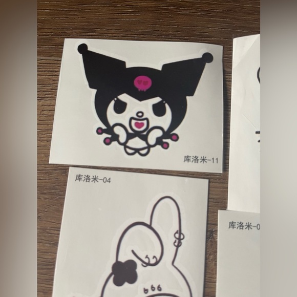Sanrio | Accessories | Sanrionwot Goth Style Character Temporary Tattoo ...